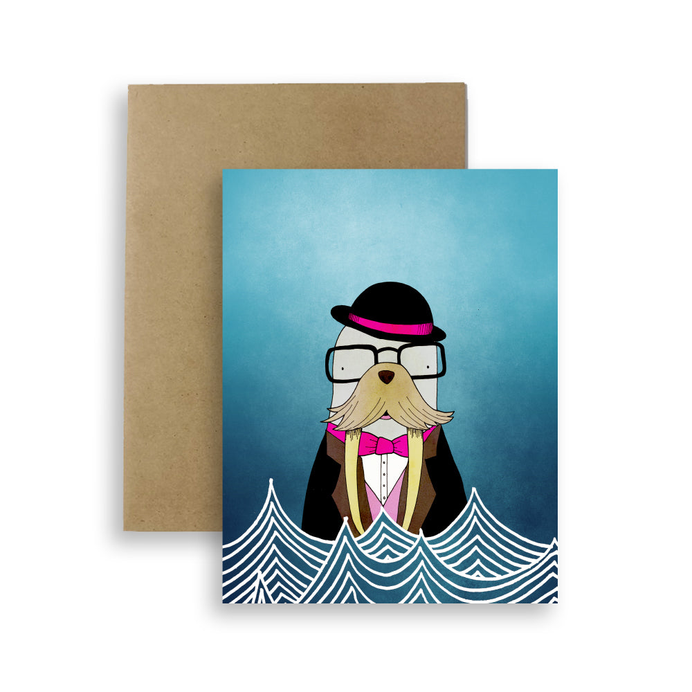Magic Walrus Greeting Card – Red Umbrella Designs