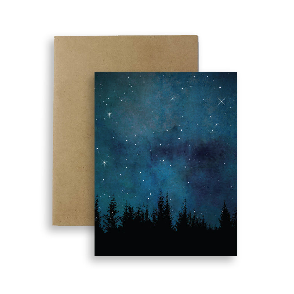 Night Sky Greeting Card – Red Umbrella Designs