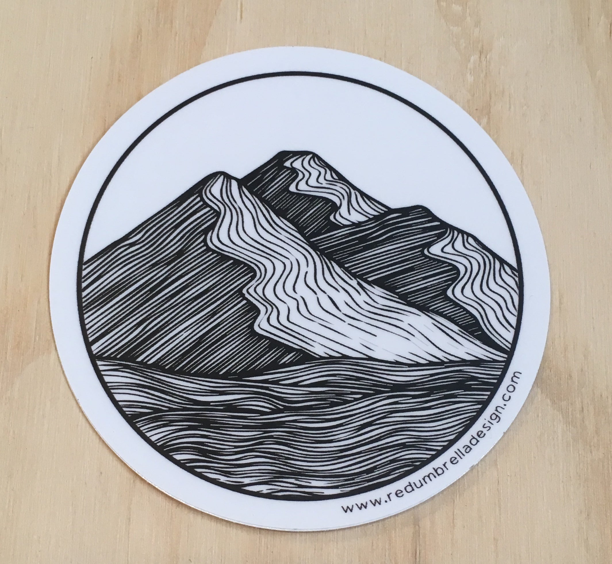 Mountain Sticker – Red Umbrella Designs