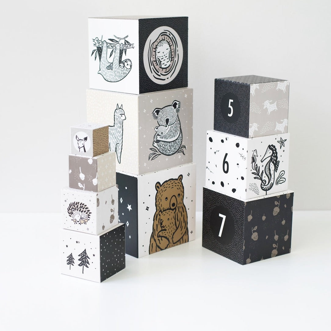 Woodland Number Nesting Blocks – Red Umbrella Designs