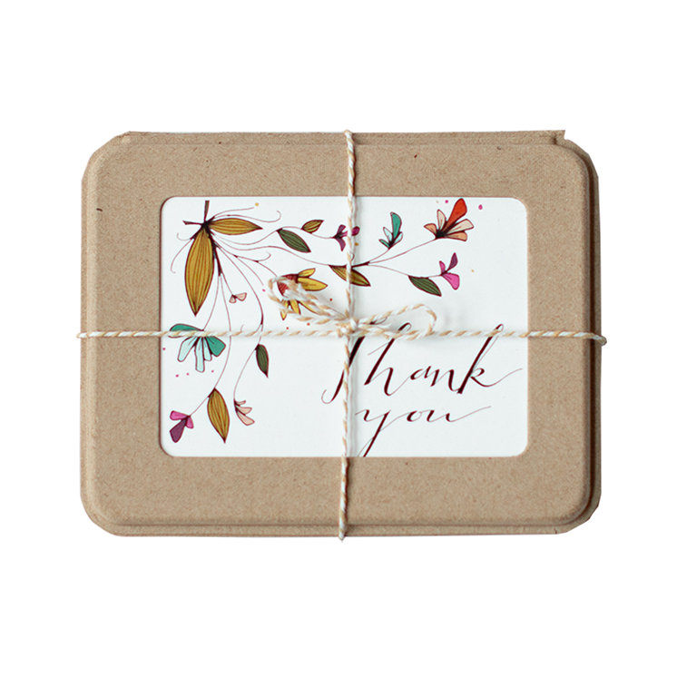 Thank You Boxed Set of 12 Cards – Red Umbrella Designs