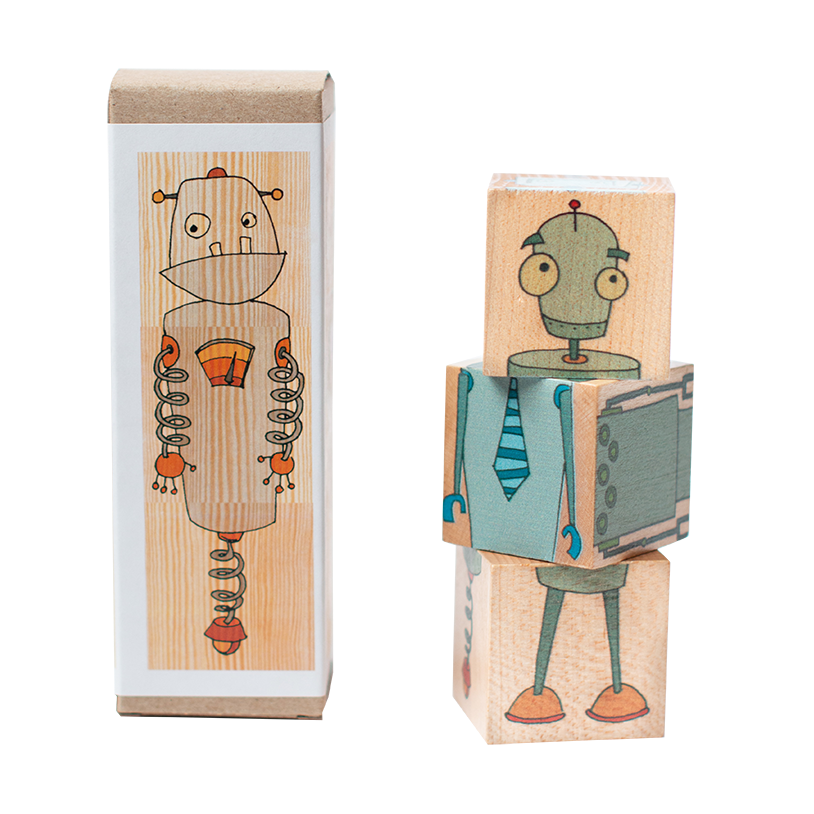 Robot Blocks – Red Umbrella Designs